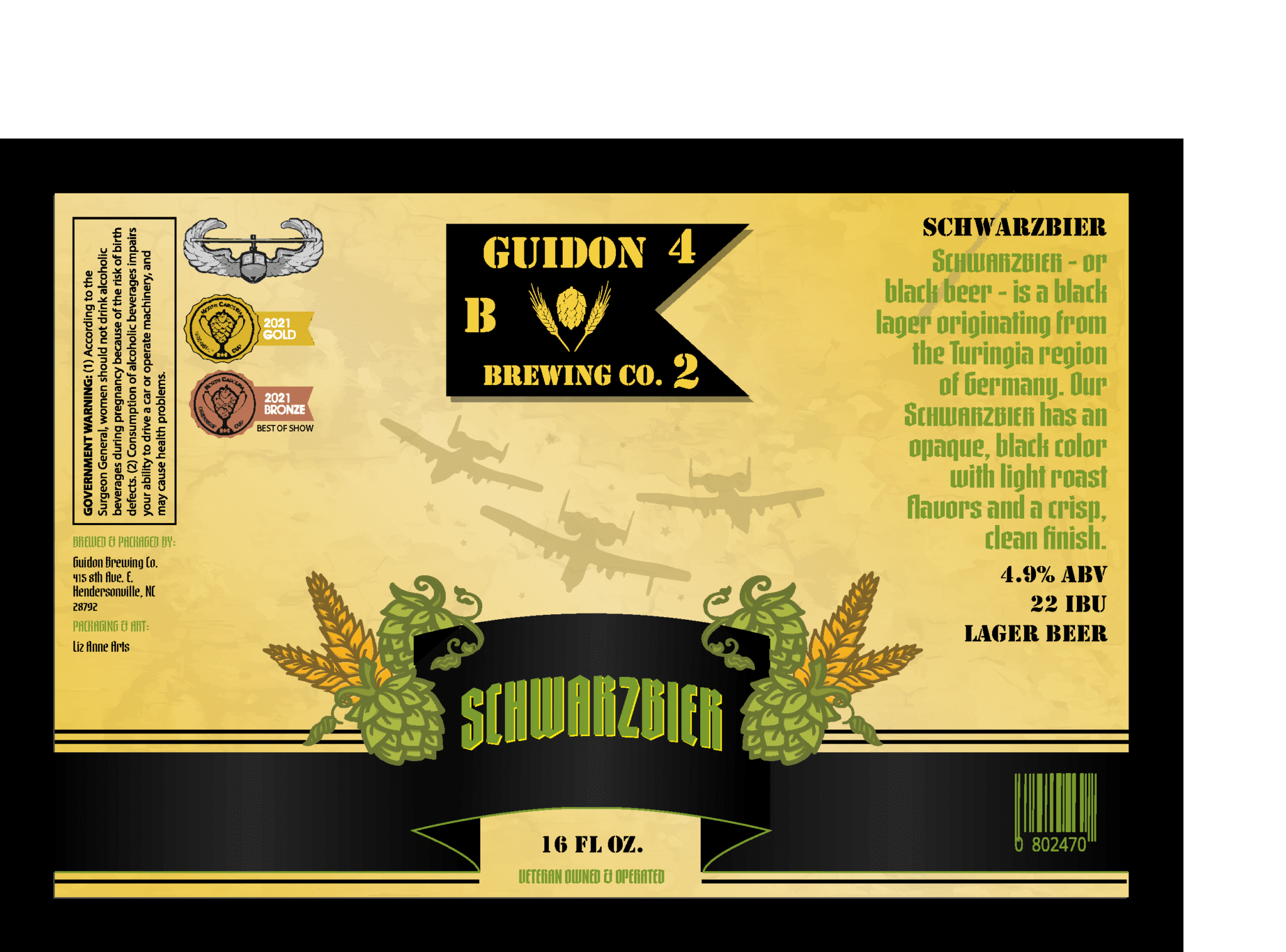 Schwarzbier - Guidon Brewing Company - Historic 7th Ave. District ...
